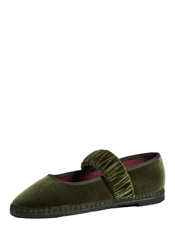 FLABELUS Mafalda Mary Jane Flats - Green