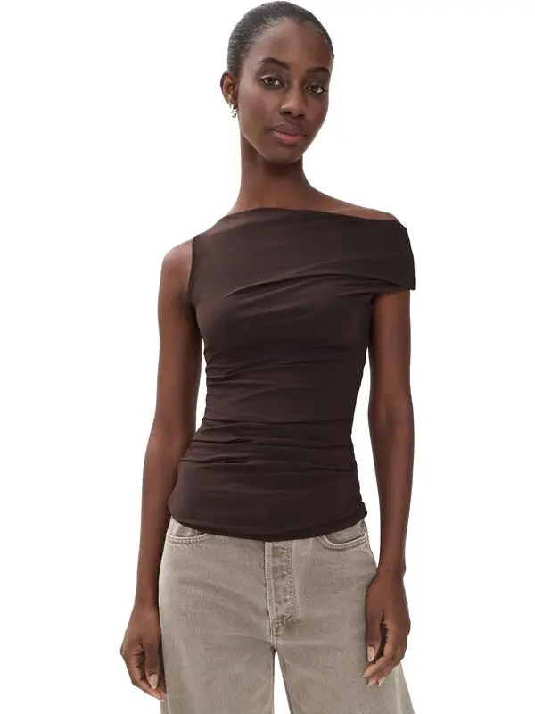 AGOLDE Carlin Top - Chocolate