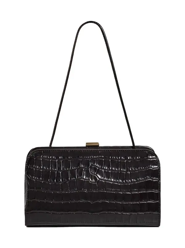 LOEFFLER RANDALL Zella Covered Frame Clutch - Ebony