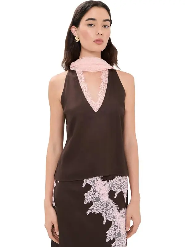 NEVER FULLY DRESSED Lily Top - Brown