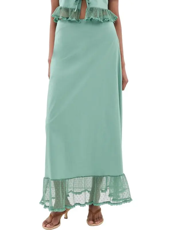 Peixoto Odette Maxi Skirt - Eucalyptus