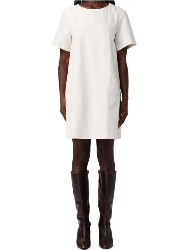 Max Mara Wkdaloa Short-sleeve Mini Dress - White