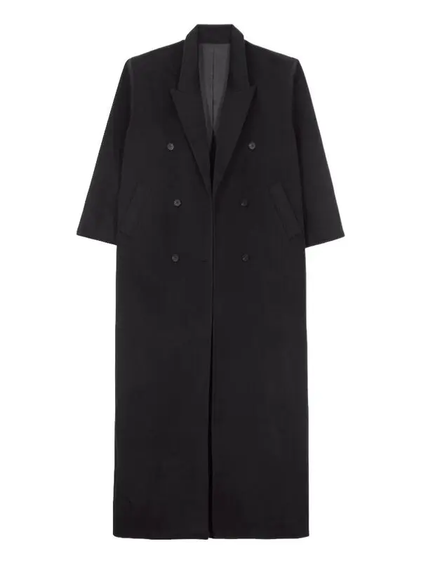 THE FRANKIE SHOP Gaia Double Breasted Coat - Black