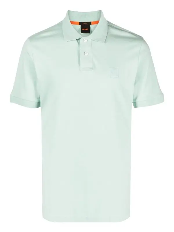 Hugo Boss Logo Embroidered Short-sleeved Polo Shirt - White