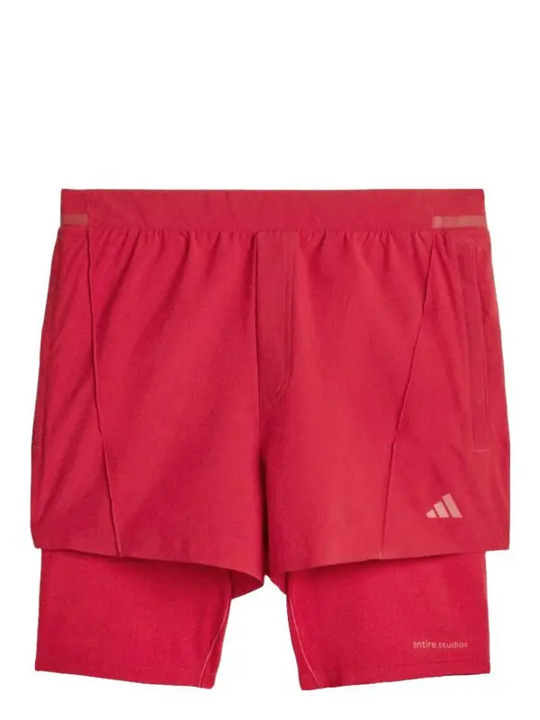 Adidas Entire Studios Layered Performance Shorts - Active Maroon