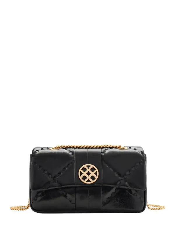 ORANGE CUBE Mosaic Diamond Chain Bag - Black