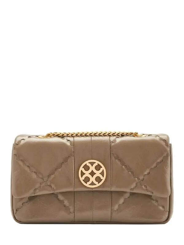 ORANGE CUBE Mosaic Diamond Chain Bag Khaki - Brown
