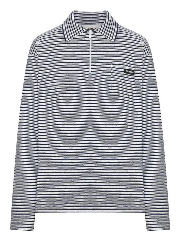 Miu Miu Cotton, Cashmere And Silk Polo Shirt - Multicolor