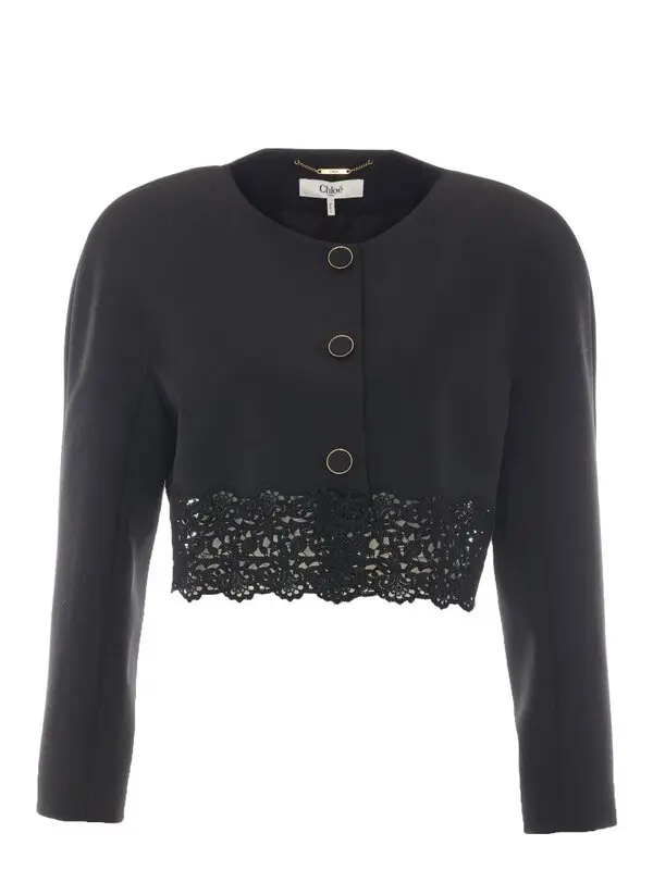 Chloé Cropped Jacket - Black