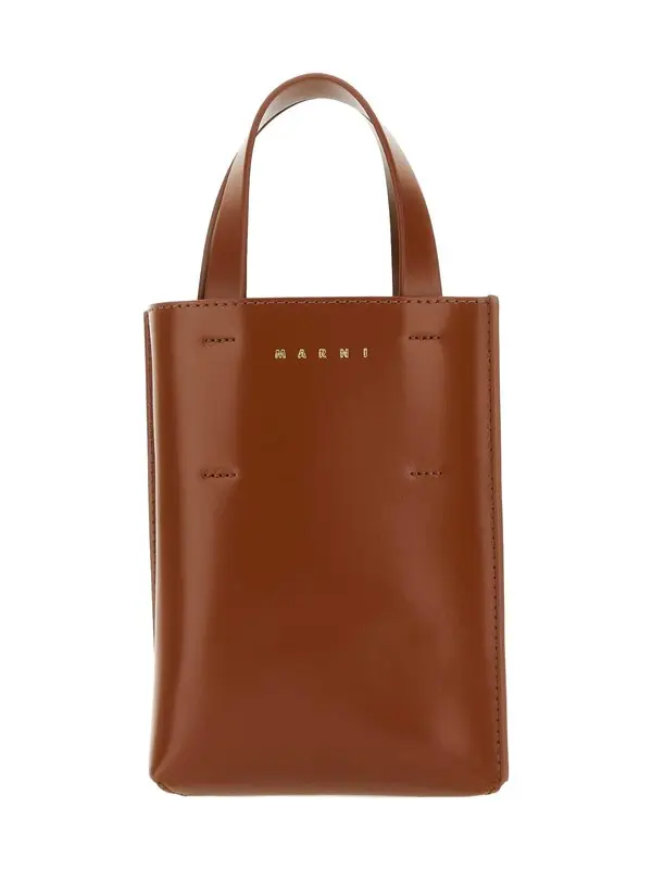 Marni Leather Nano Museo Handbag - Brown