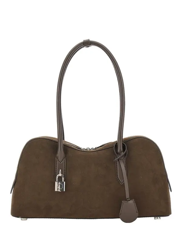 Stella McCartney Shoulder Bag 'padlock' With Ecoleather Logo Detail Brown - Multicolor