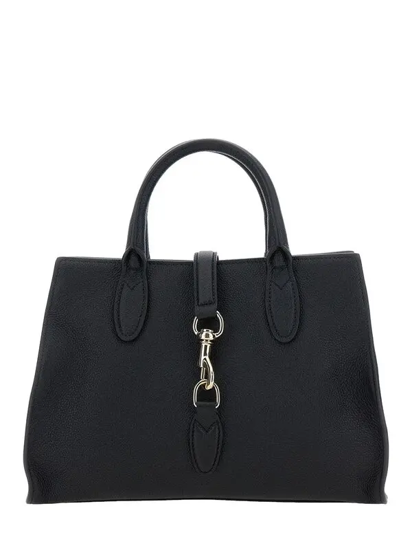 Gucci Jackie' Black Handbag With Horsebit On The Front And Removable Shoulder Strap In Leather - Multicolor
