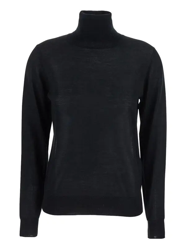 P.a.r.o.s.h Wool Blend Turtleneck Sweater - Black