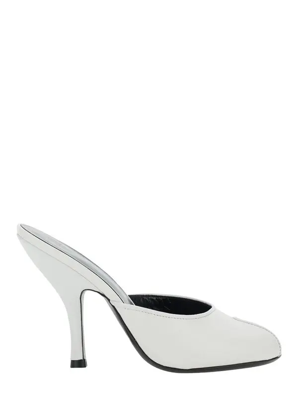 JUDE Leather Heeled Sandals With Cut-out Toe - Multicolor