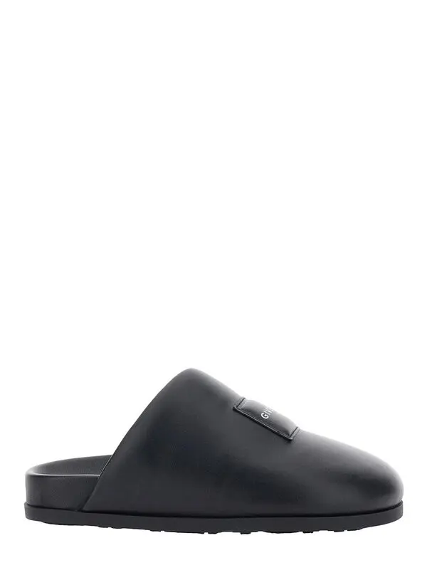 Givenchy Asymmetrical Padded Leather Mules - Multicolor