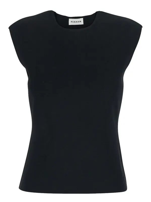 P.a.r.o.s.h Viscose Blend Short Sleeveless Top - Multicolor