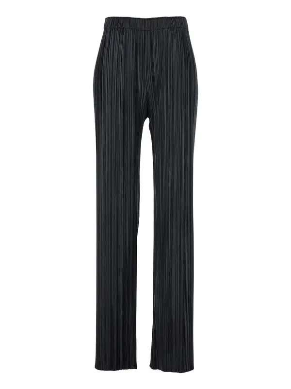 Phoebe Philo Black 'razor Pleat' Trousers With Front Pleats And High Waist In Tech Fabric For - Multicolor