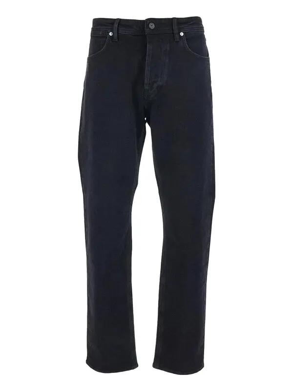 Stone Island Stretch Denim Jeans With Logo Patch - Black