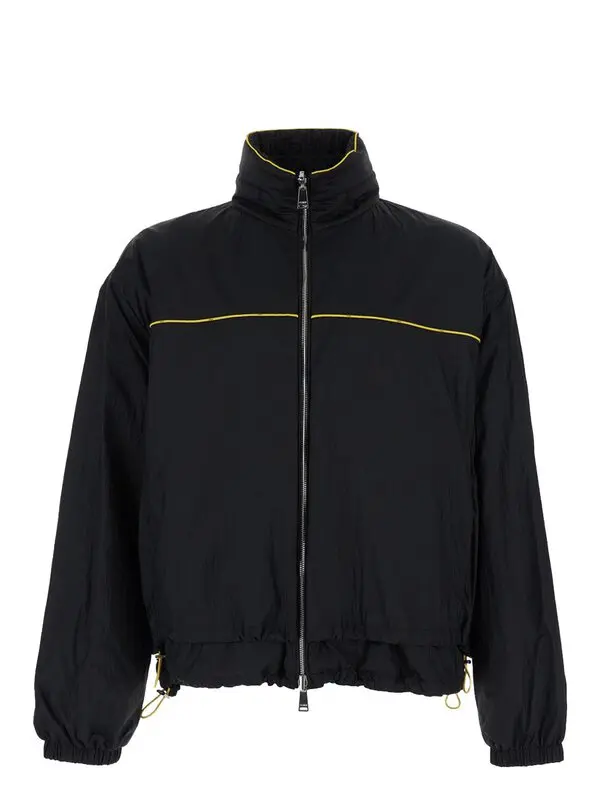 Fendi Black Reversible Jacket With Ff Details In Tech Fabric For - Multicolor
