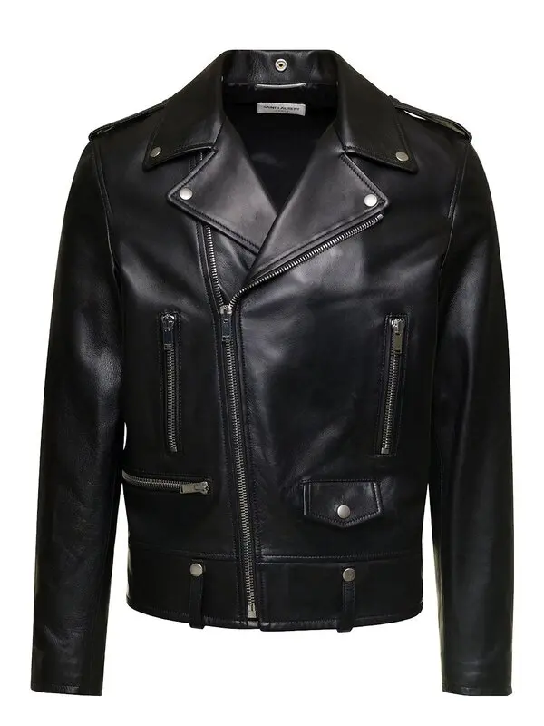 Saint Laurent Motorc Classique Jac Black Leather Biker Jacket For - Multicolor