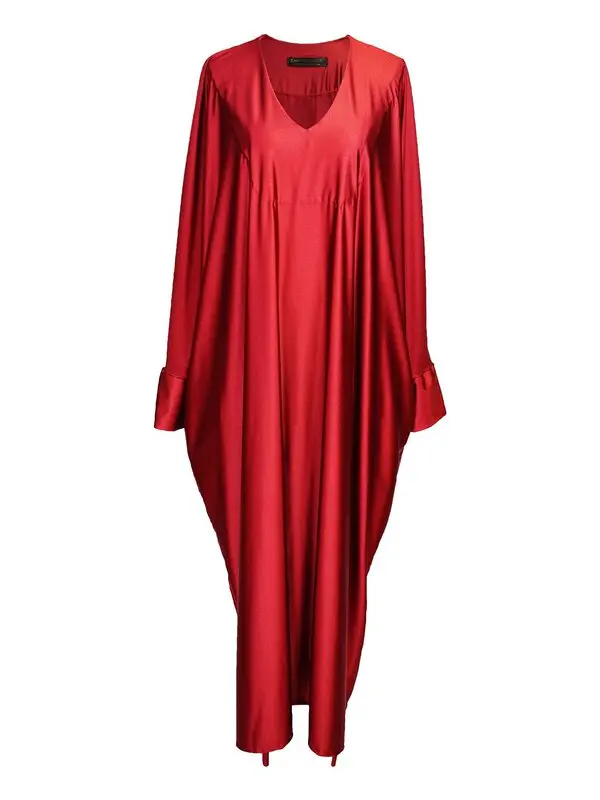 JENNAFER GRACE Gracie Caftan In Carnelian Slink - Red