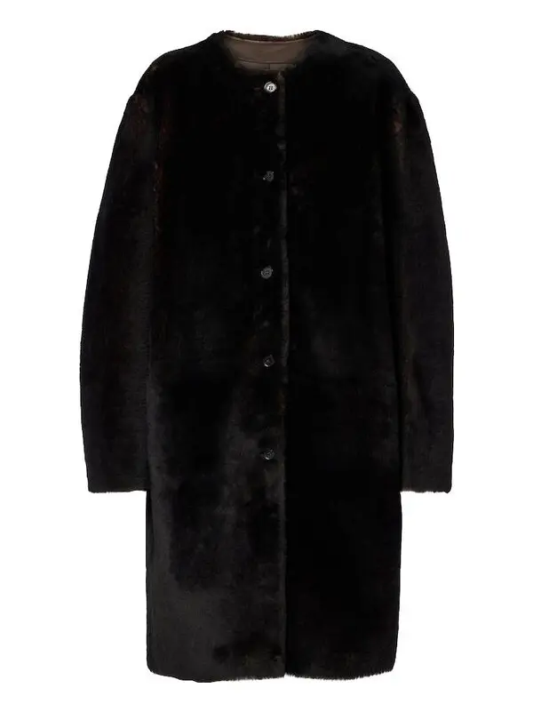Loulou De Saison Elba Reversible Shearling Coat - Brown