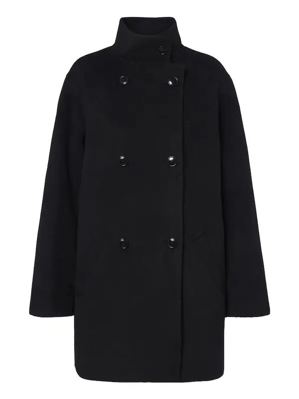 Loulou De Saison Olmo Double-breasted Wool And Cashmere Coat - Black