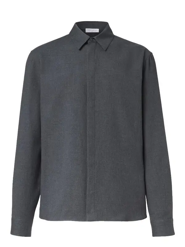 Gabriela Hearst Abbe Cotton And Cashmere Shirt - Grey