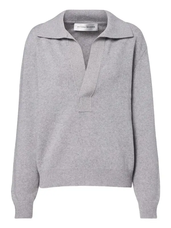 Victoria Beckham Genevieve Wool And Cashmere Sweater - Grey
