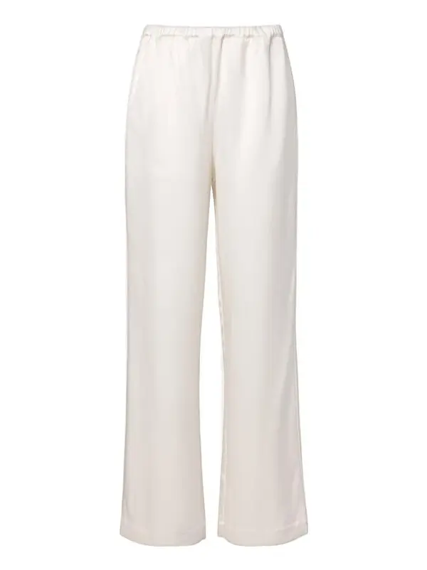 RÓHE Satin Wide-leg Trousers - White