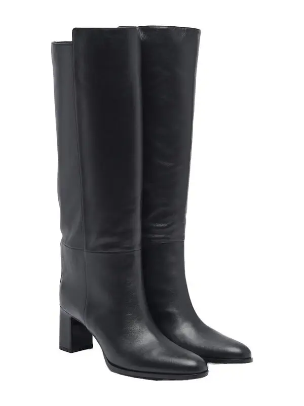JIMMY CHOO Caly Leather Knee-high Boots - Black