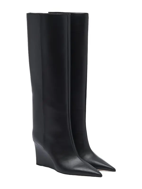 JIMMY CHOO Blake Leather Knee-high Boots - Black