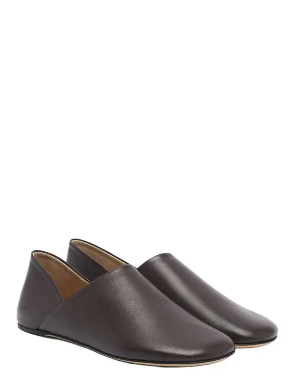 JW Anderson Leather Slip-on Shoes - Brown
