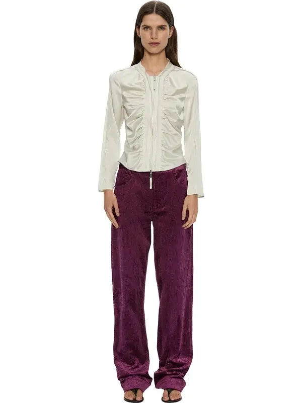 Christopher Esber Ava Sateen Corduroy Jean - Plum
