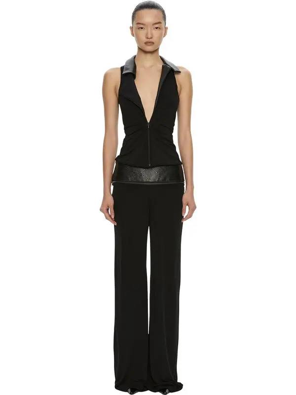Christopher Esber Auto Upholstered Leather Trouser - Black