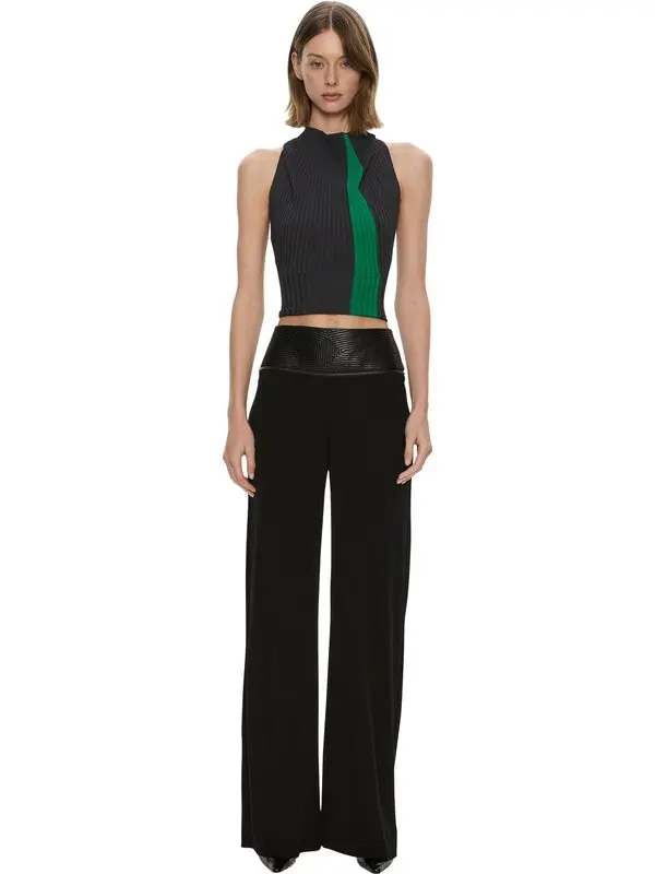 Christopher Esber Auto Upholstered Leather Trouser - Black