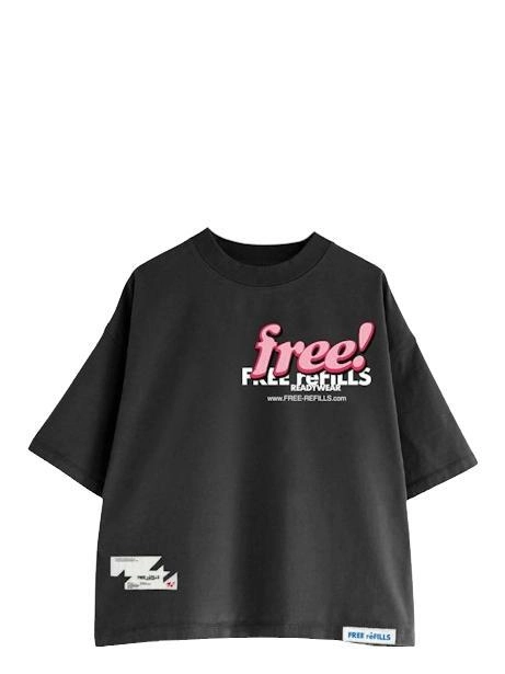 FREE REFILLS Tabloid Tee Shirt - Black