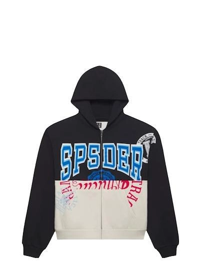 SP5DER Campers Field Zip Hoodie - Onyx