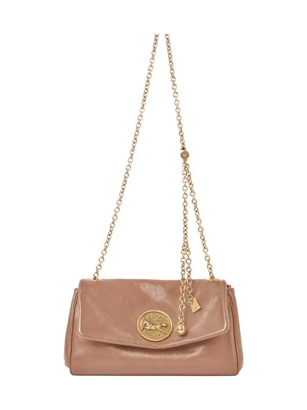 Chloé Heritage Shoulder Bag In Grained Leather - Woodrose