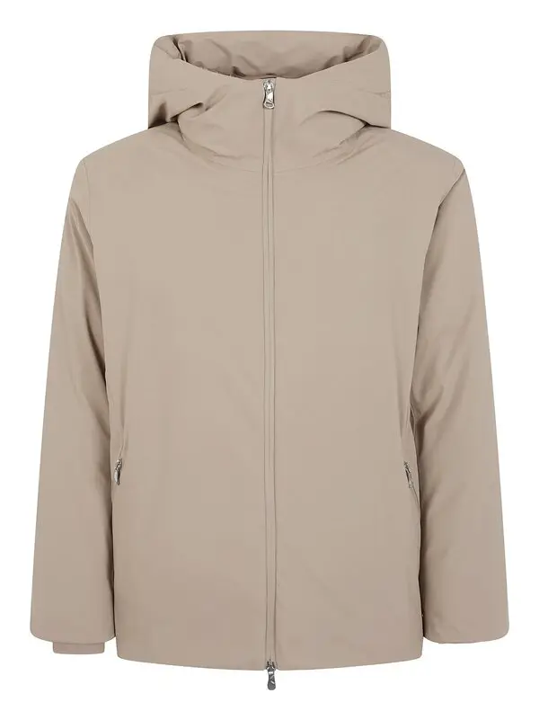 Rains Hooded Puffer Jacket - Beige