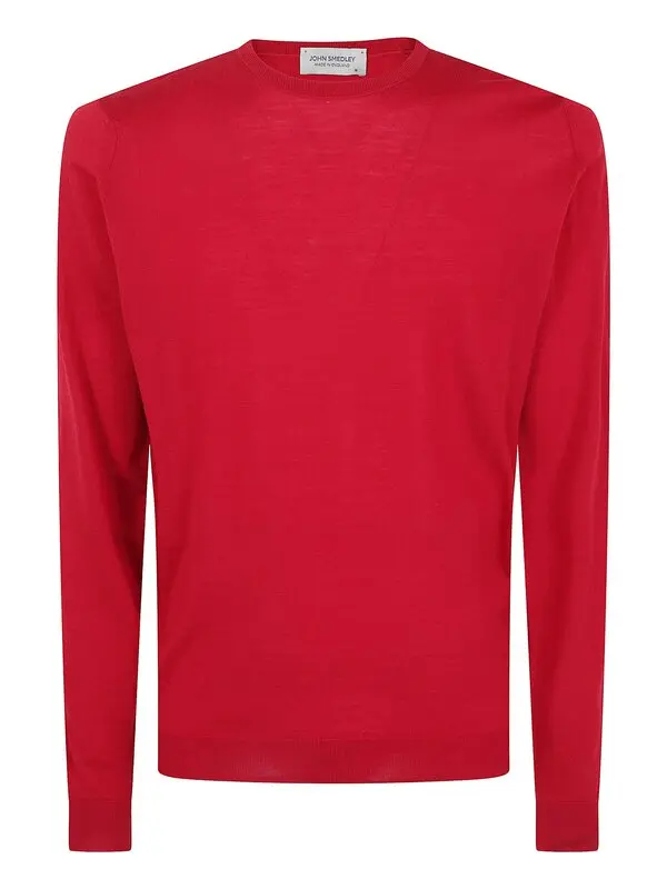 John Smedley Sweater Crewneck Long Sleeves "lundy - Red