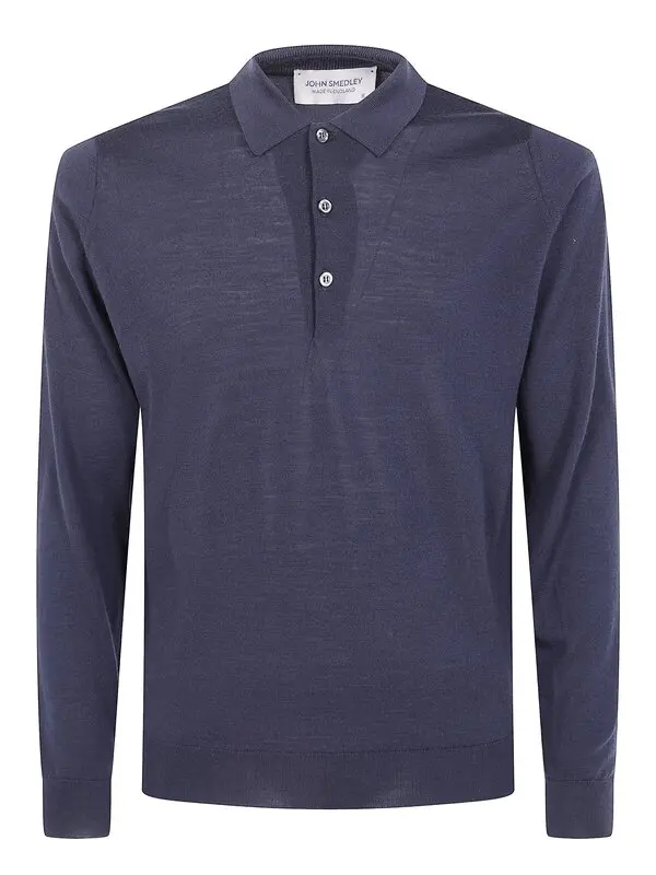 John Smedley Shirt Long Sleeves "belper - Blue