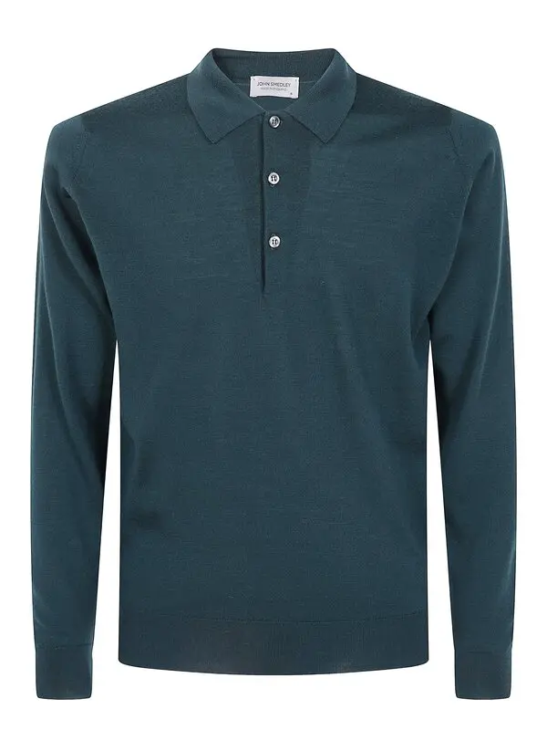 John Smedley Shirt Long Sleeves "belper - Green