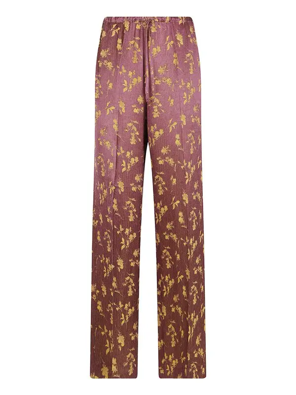 Dries Van Noten Pants Floral Pattern "puvis - Pink