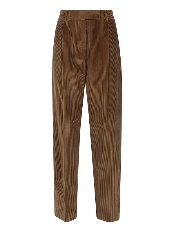 RÓHE Trousers Single Pleat "daria - Brown