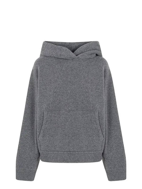 RÓHE Sweatshirt Hooded "kangaroo Jumper - Gray