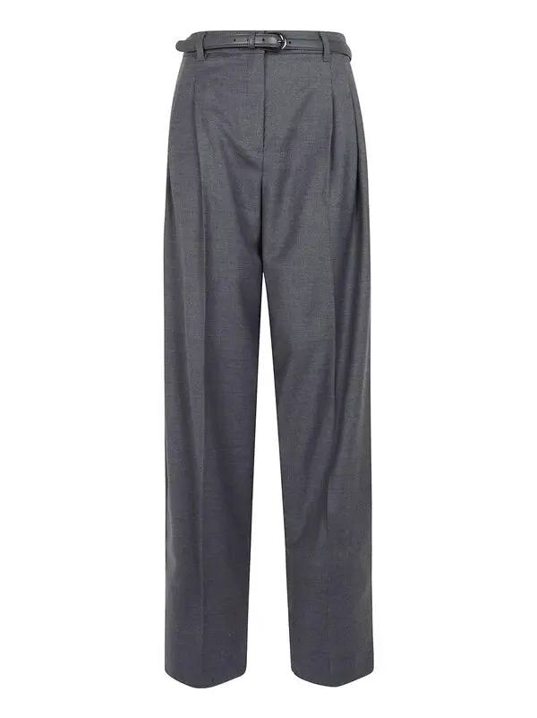 Max Mara Pants Classic Wool "mst Lago - Gray