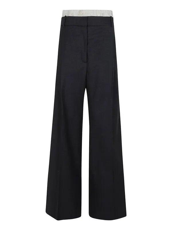 RÓHE Pants Detailed Boxer Trousers - Gray