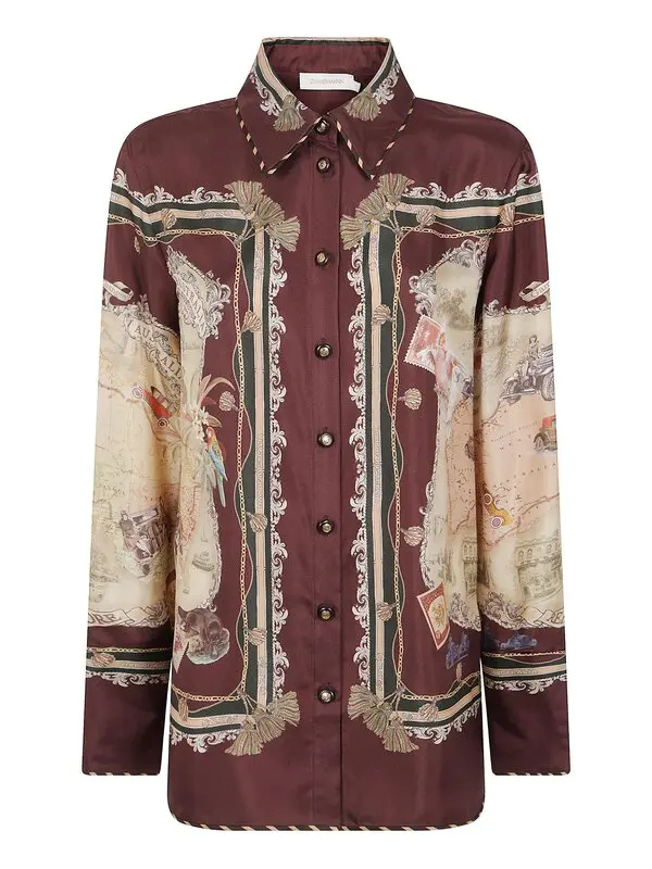 Zimmermann Shirt Silk Color "valiant - Multi