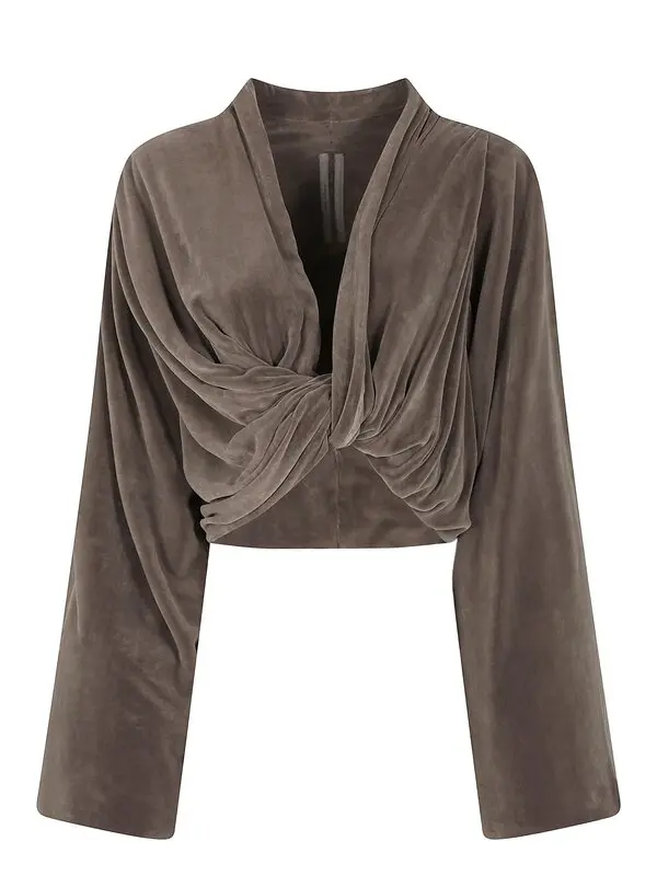 Rick Owens T-shirt Twist Top - Gray